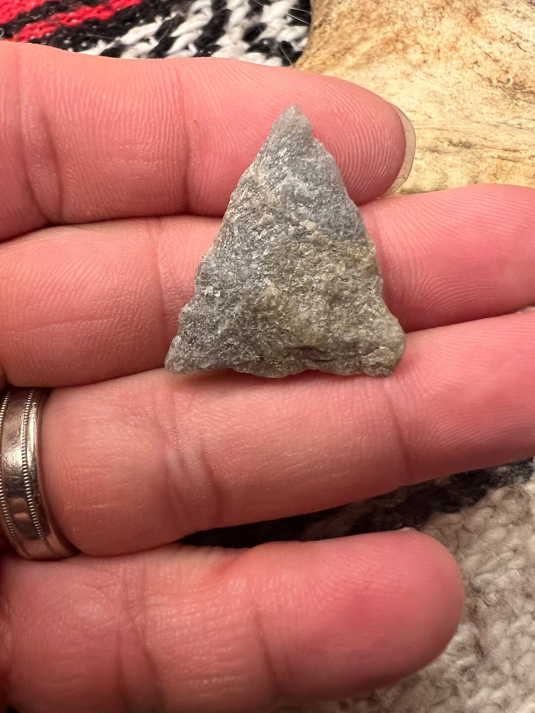 Quartzite Madison Triangular Arrowhead From the Woodland Period Found ...