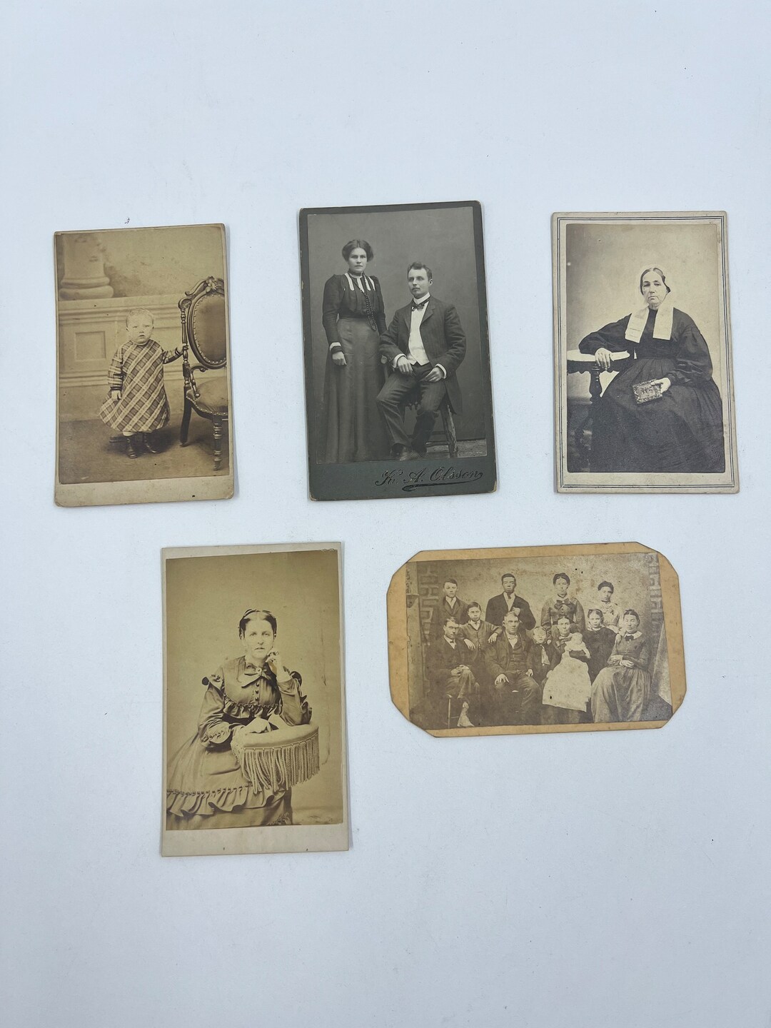 5 Small Victorian Era Cabinet Cards Instant Ancestors - Etsy