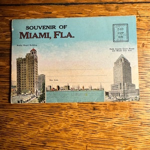 Circa 1920s Antique Postcard Folder 18 Cards Miami Florida - Etsy