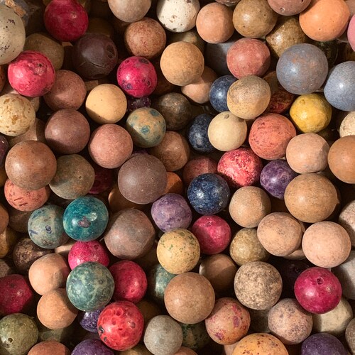 Italy 8 Marbled Clay Marbles Hand Made by Laura Berretti - Etsy