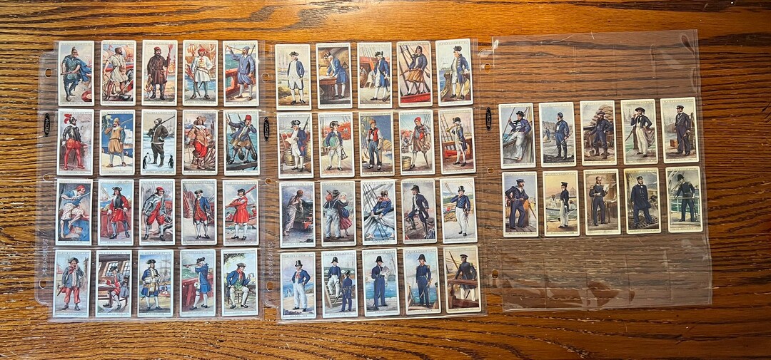 History of Navel Dress 1930 Tabacco Cards Complete 50 Card Set John ...