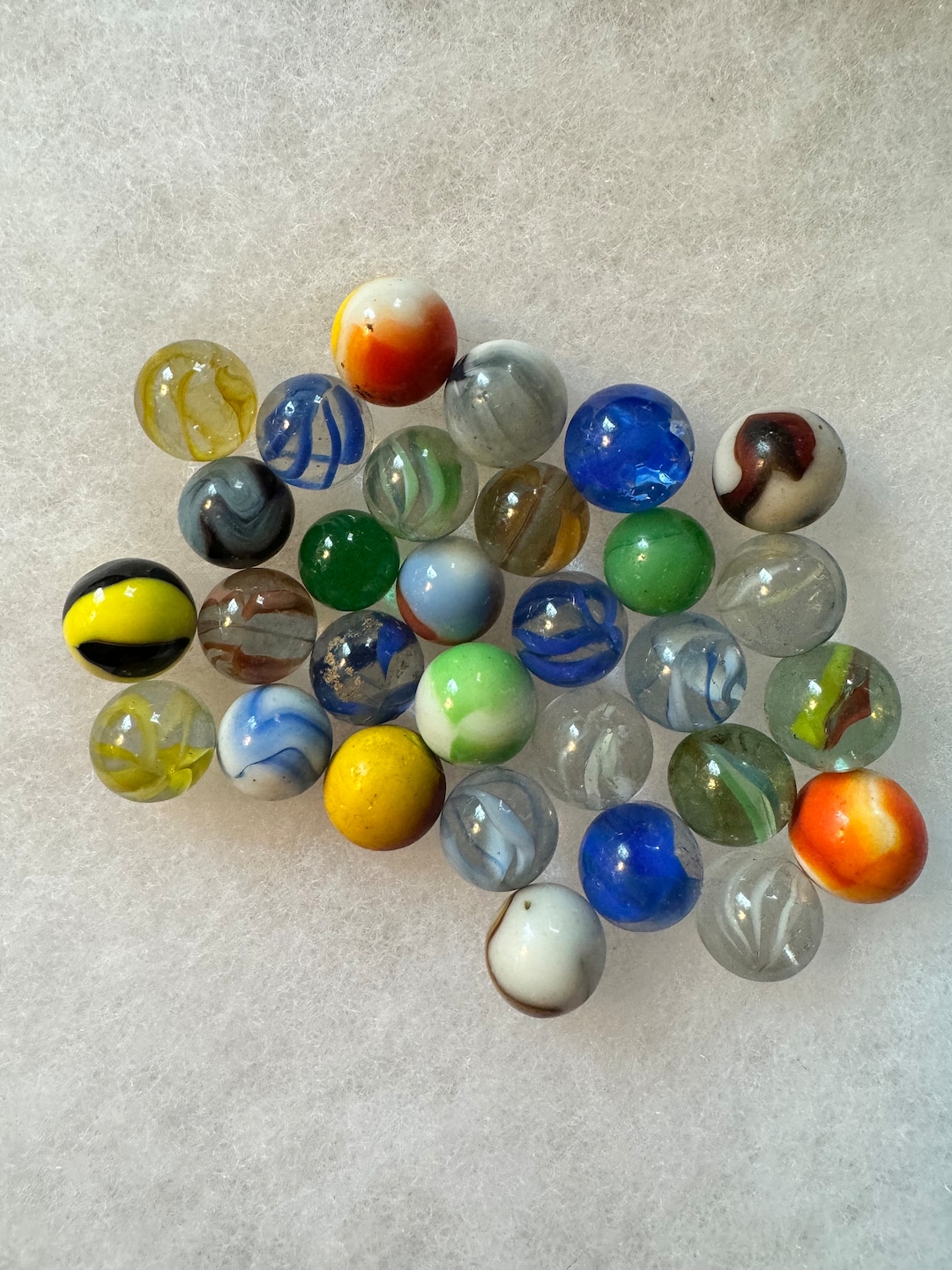 Vintage 30 Unique Swirl Style Glass Marbles - Etsy