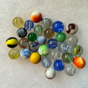 Vintage 30 Unique Swirl Style Glass Marbles - Etsy