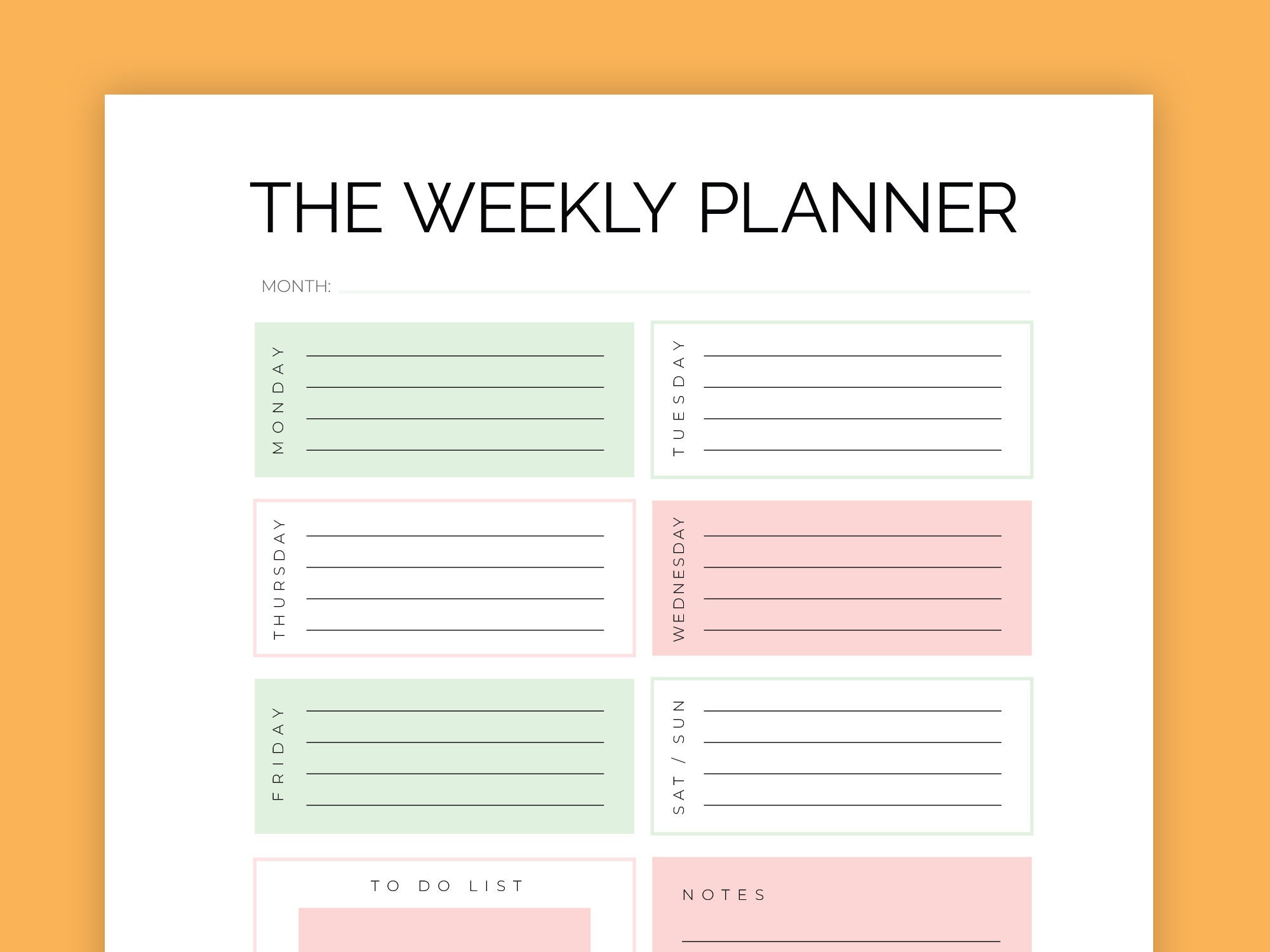 Weekly Planner - Amazon KDP Interior Template - 8.5" X 11" Template ...