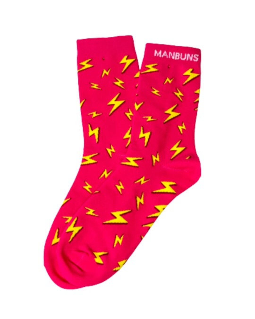 Lightning Bolt Unisex Crew Socks, Fun Socks for Women and Men, Magenta ...
