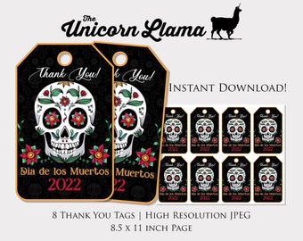 Day of the Dead Tags - Etsy