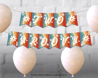 Happy Birthday Groovy Banner - Etsy