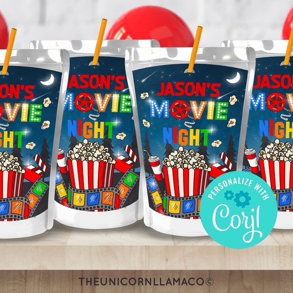 Printable Movie Theater Labels - Etsy