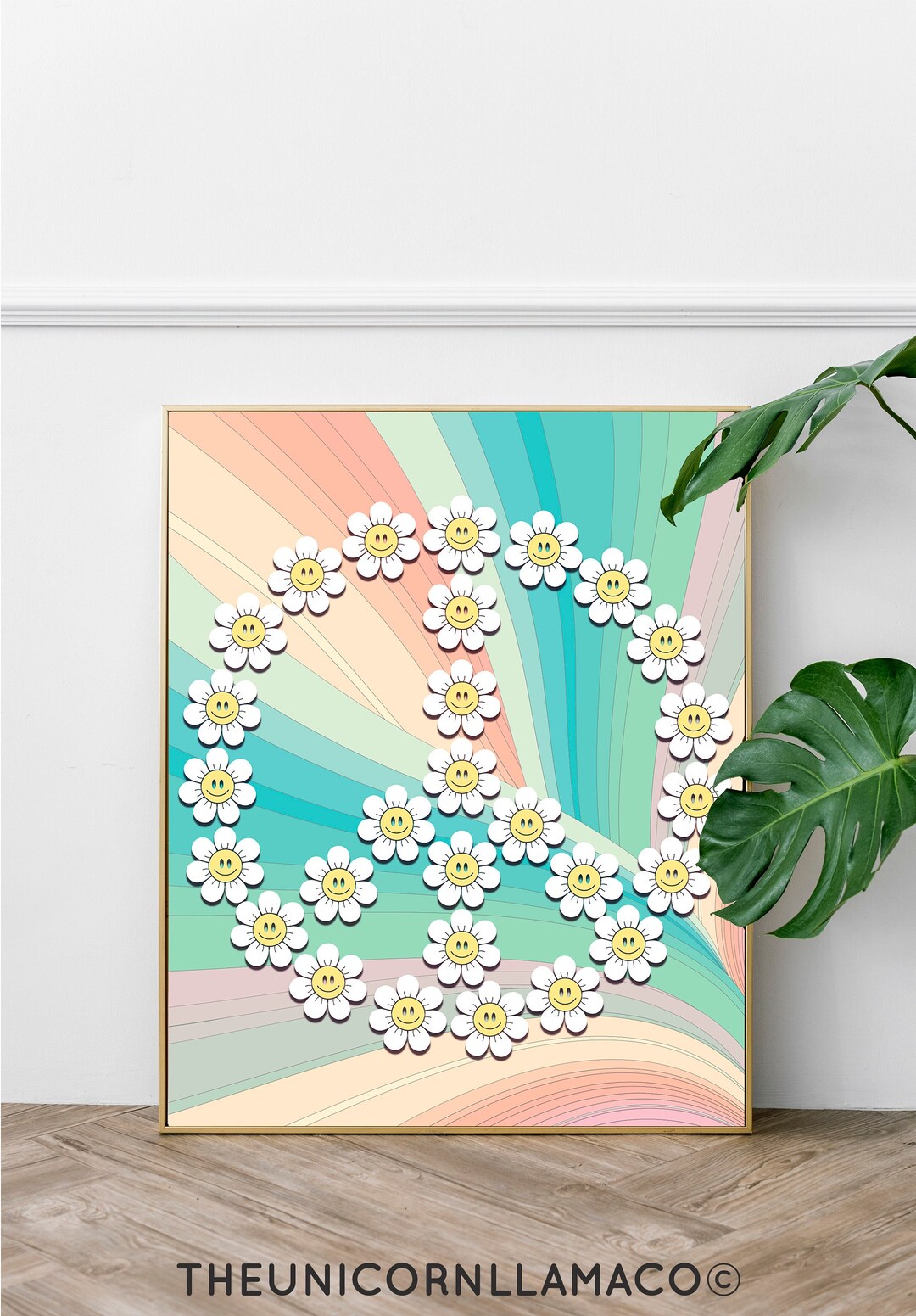 Groovy Peace Sign, Retro Birthday Peace Sign, Hippie Party, Decor ...