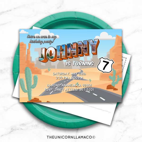 Route 66 Invitation - Etsy