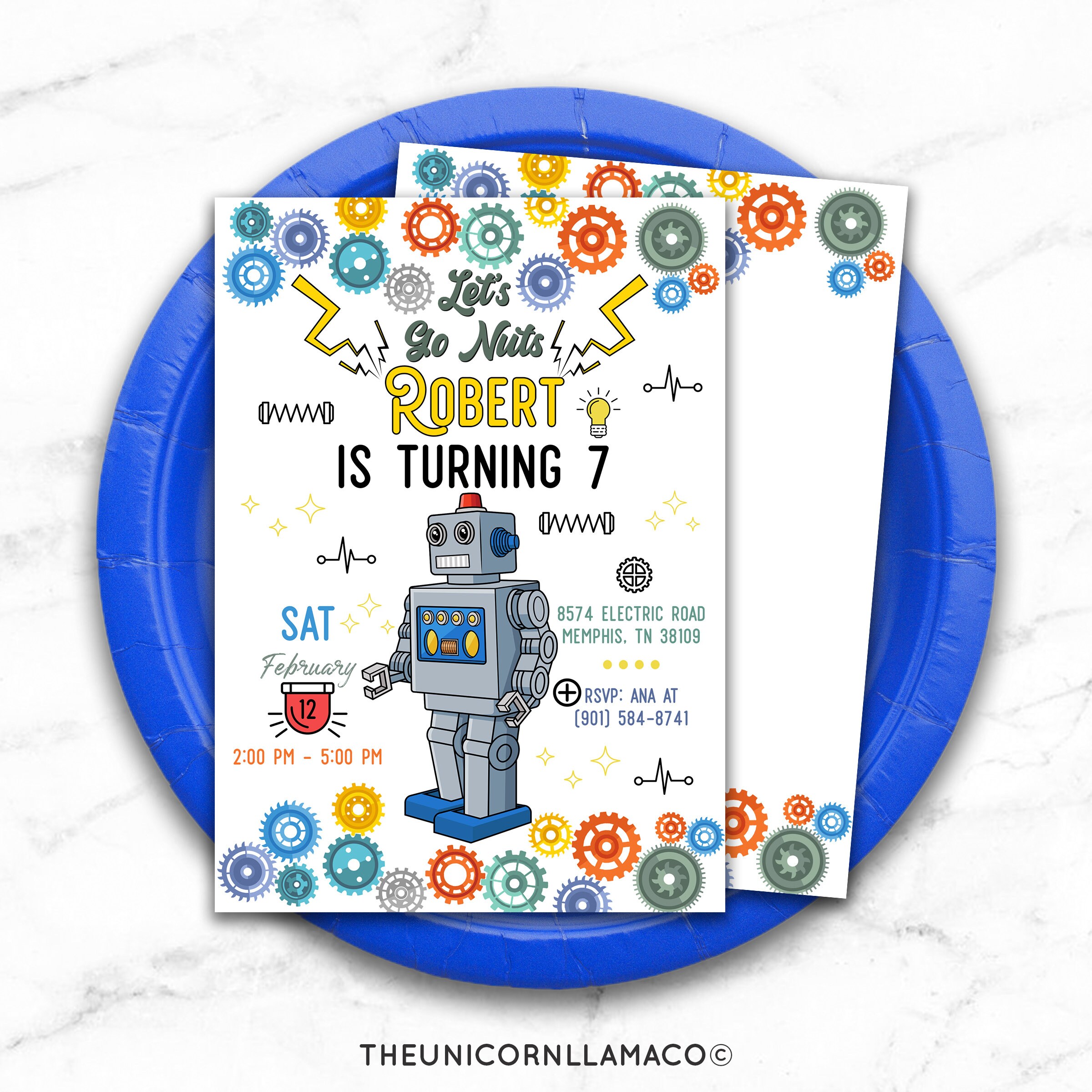 Robot Invitation Robot Party Retro Robot Invite Vintage - Etsy