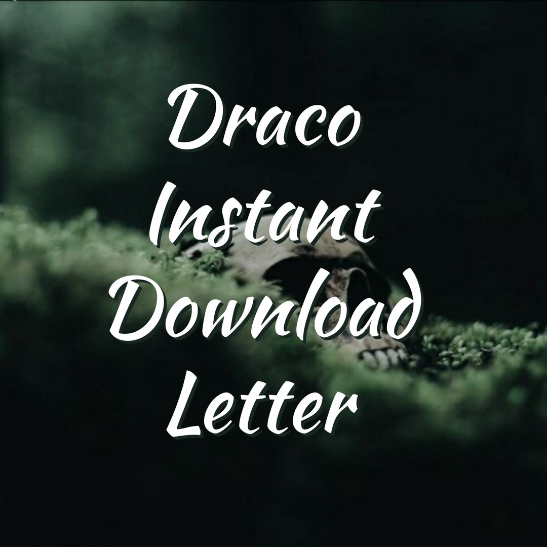 Draco X Y/N Instant Download Letter - Etsy