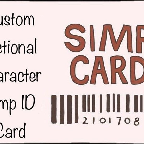 Custom Simp Card - Etsy
