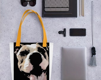Pitbull Tote Bag Pop Art Style Unique Design Pitbull Gift for Everyday ...