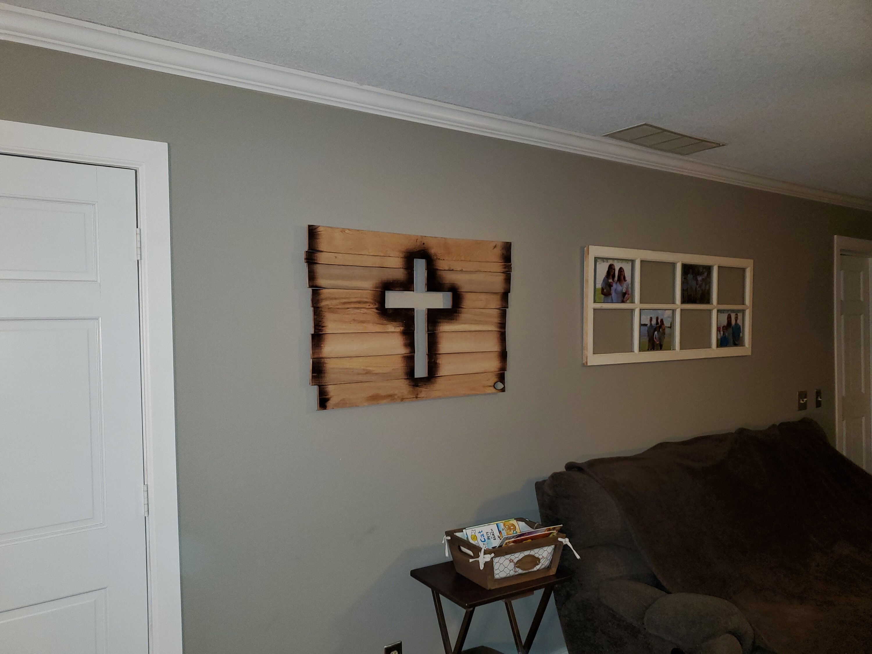 Burnt Wooden Cross Sign - Etsy