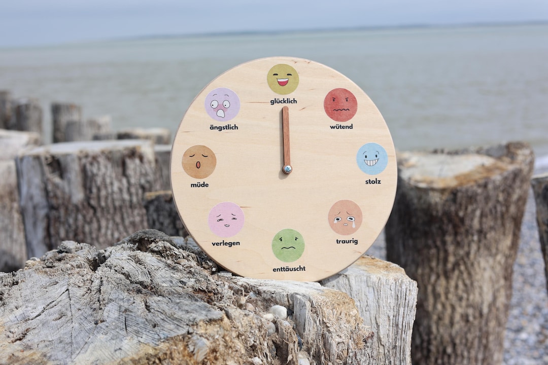 Feelings Clock With Feelings Cards, Feelings Wheel, Feelings, Emotions ...