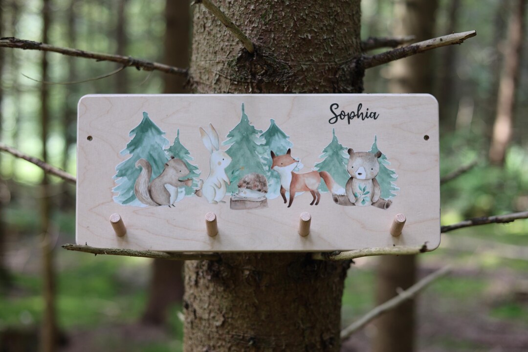 Children's Wardrobe Forest Animals, Forest Animals, Coat Rack, Children ...