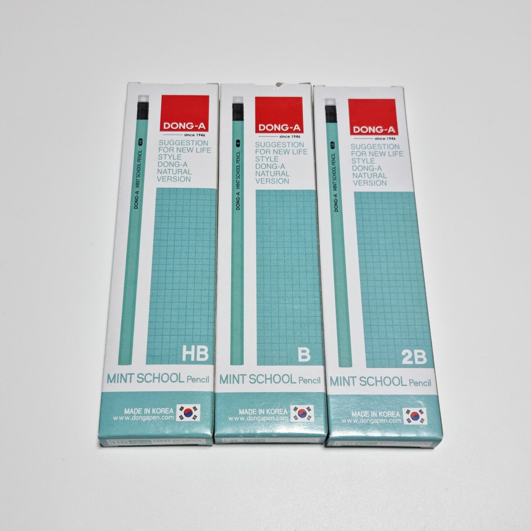 Dong-a Mint School Pencil With Eraser HB, B, 2B - Etsy