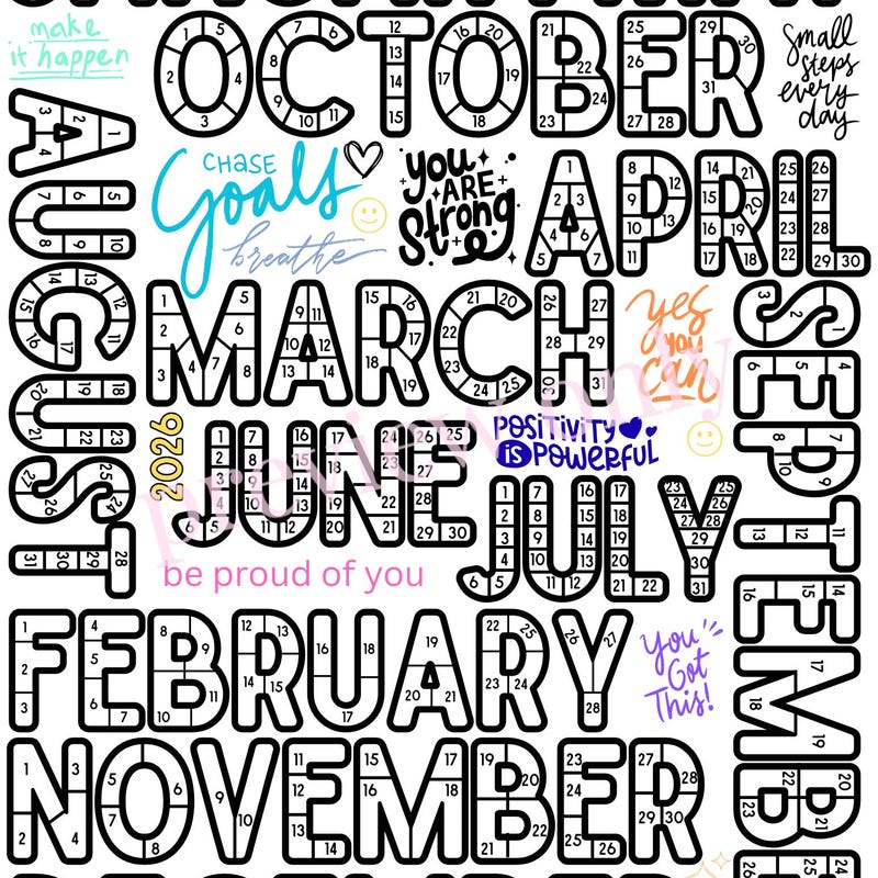 365 Day Calendar - Etsy