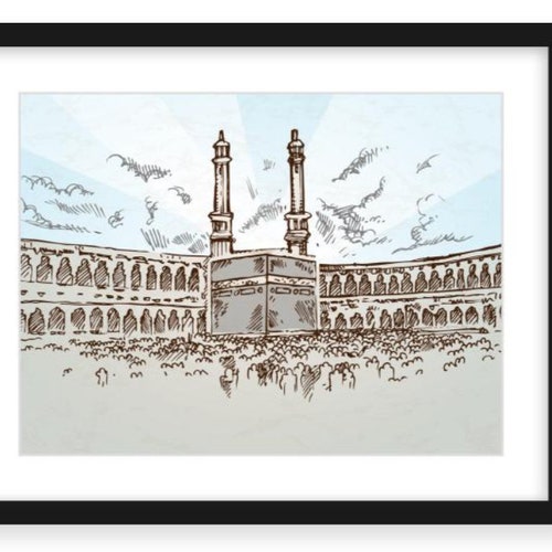 Abstract Kaaba Print the Holy Kaabah Poster Masjid Al Haram - Etsy