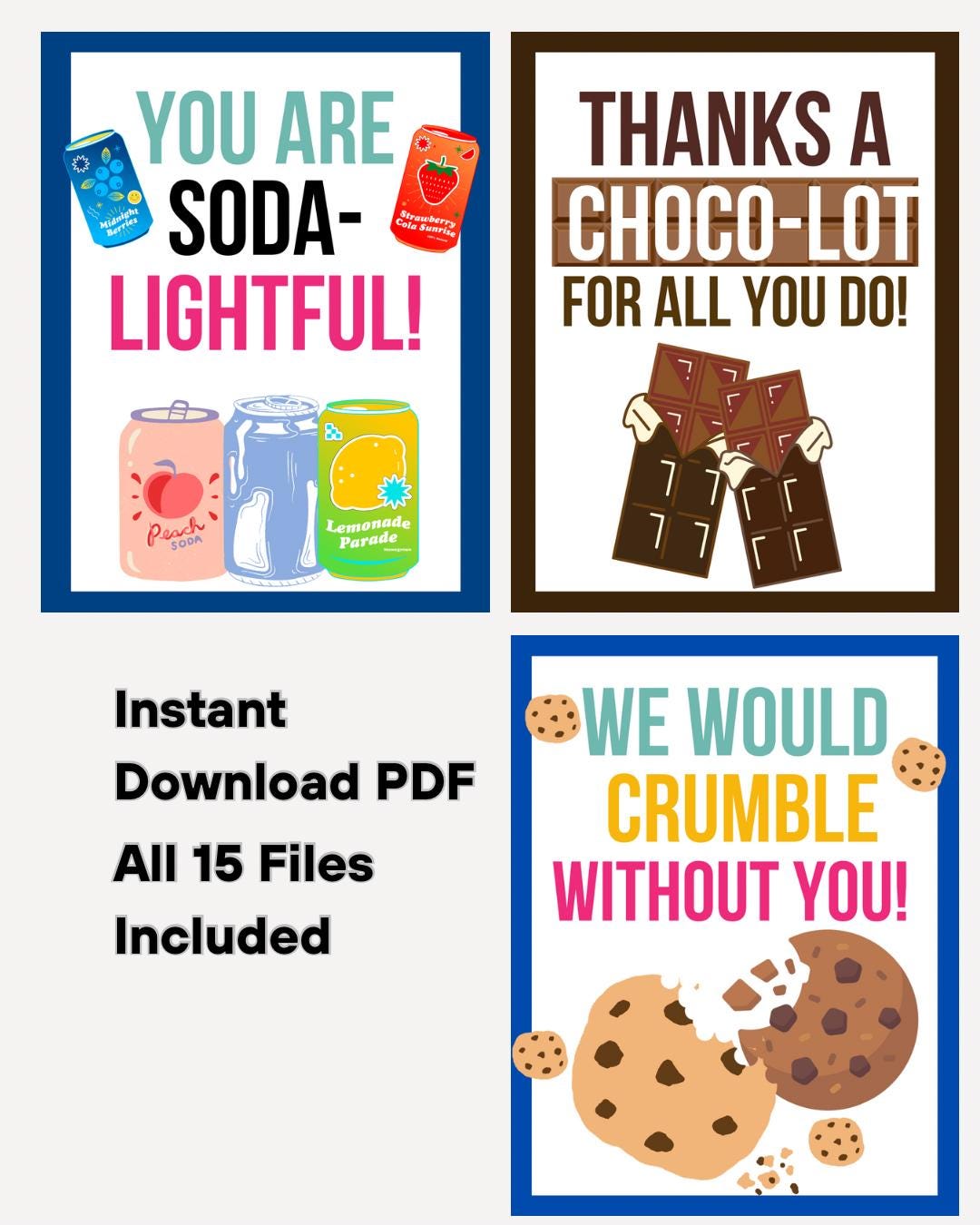 Staff Thank You Appreciation Bundle Signs | Thank You Staff Event ...