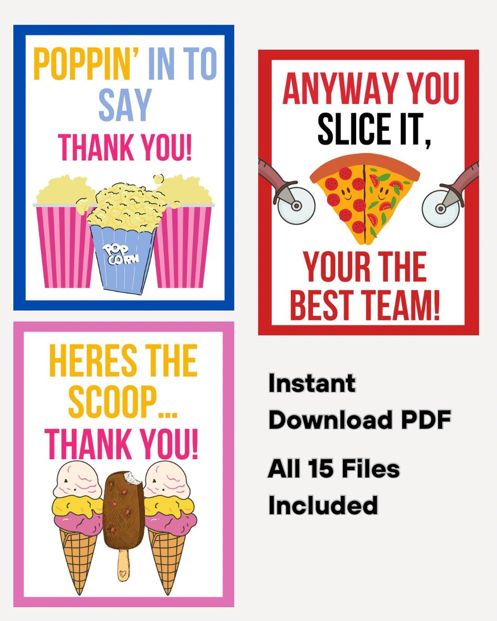 Staff Thank You Appreciation Bundle Signs | Thank You Staff Event ...