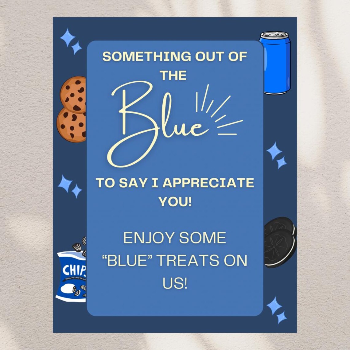 Blue Staff Appreciation Sign| Thank You Event | Sunshine Cart| Woot ...