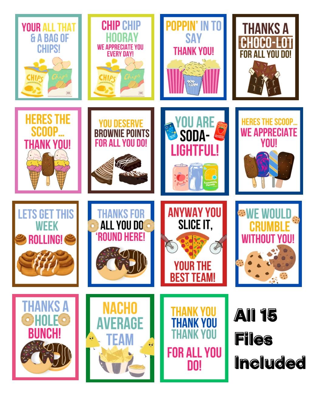 Staff Thank You Appreciation Bundle Signs | Thank You Staff Event ...