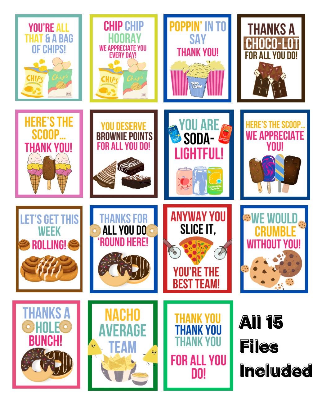 Staff Thank You Appreciation Bundle Signs | Thank You Staff Event ...
