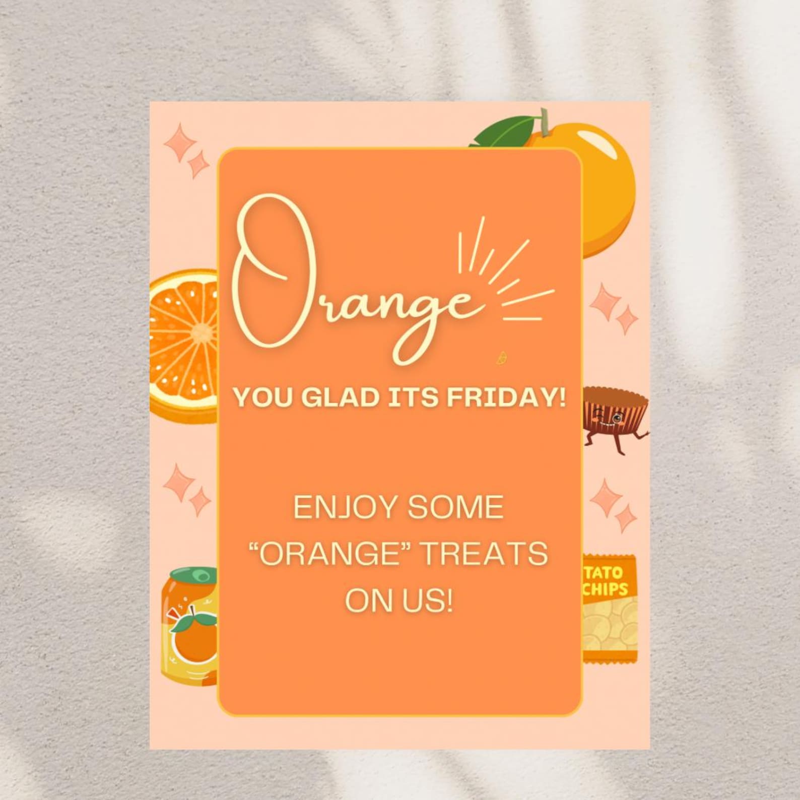 Orange Staff Appreciation Sign| Thank You Event | Sunshine Cart| Woot ...