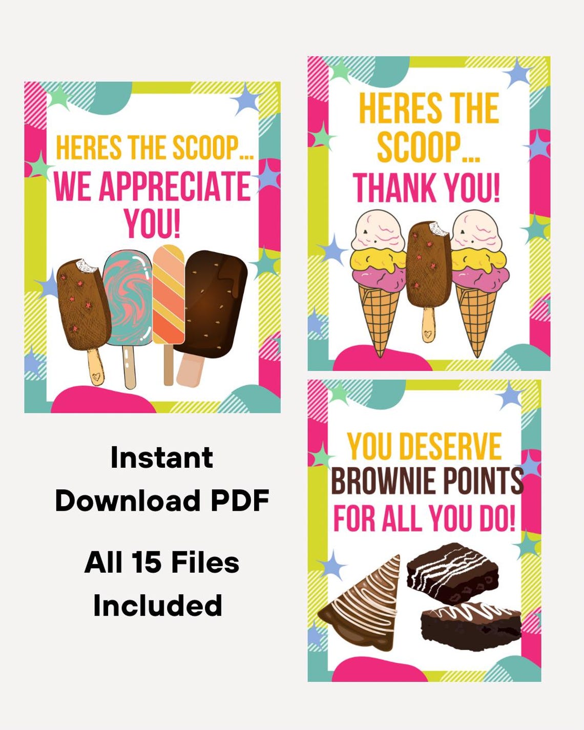 Staff Thank You Appreciation Bundle Signs | Thank You Staff Event ...