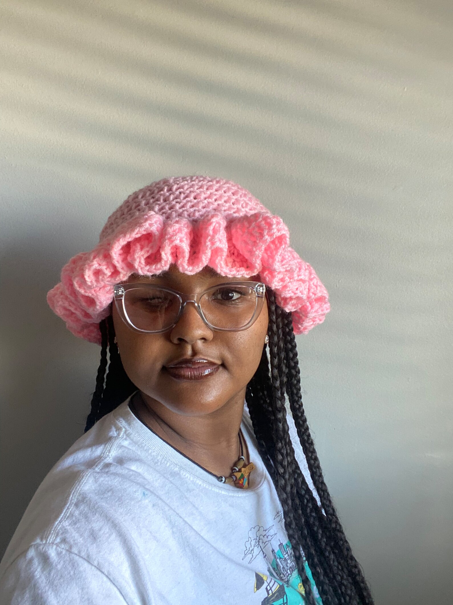 Crochet With Ruffled Bucket Hat - Etsy