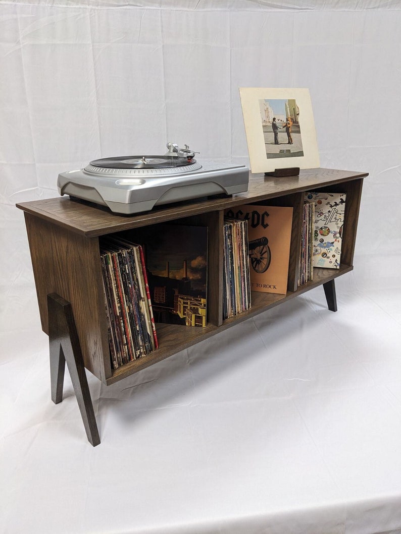 Vinyl Record Storage Cabinet, Record Player Stand, With Now-playing ...