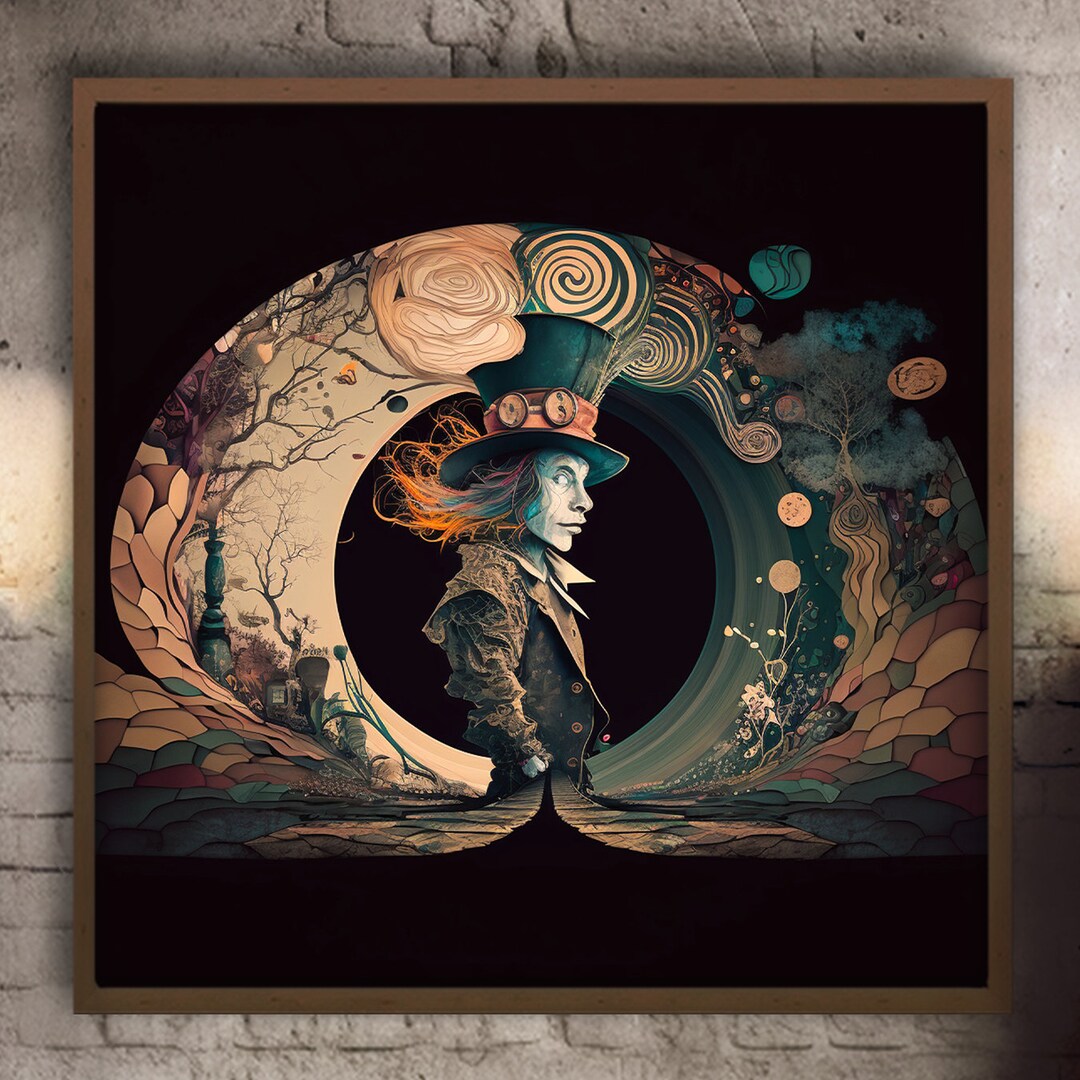 Mental Mad Hatter Art: Down the Rabbit Hole - Surreal Psychedelic Wall ...