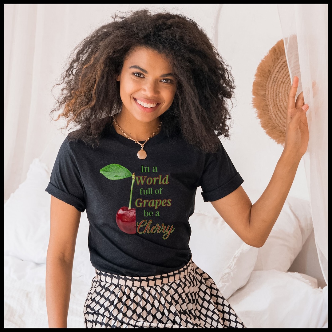 Cherry Shirt, Cherry Graphic Tee, Gift for Women, Cherry T-shirt for ...