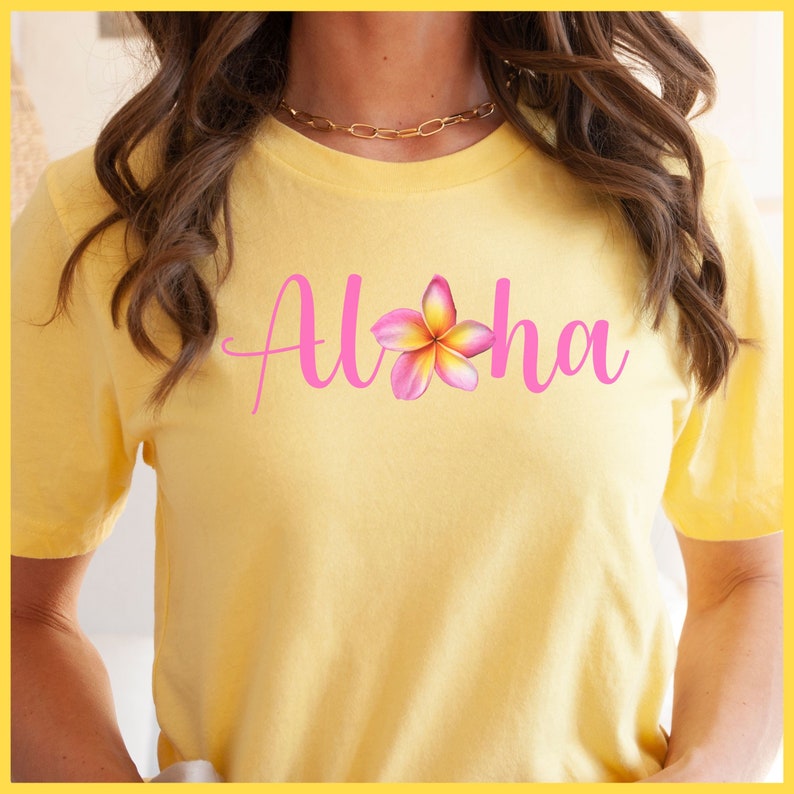 Aloha Shirt, Aloha Plumeria Shirt, Hawaiian Island Flower T-shirt, Hawaii Shirt, Tropical Tshirt ...