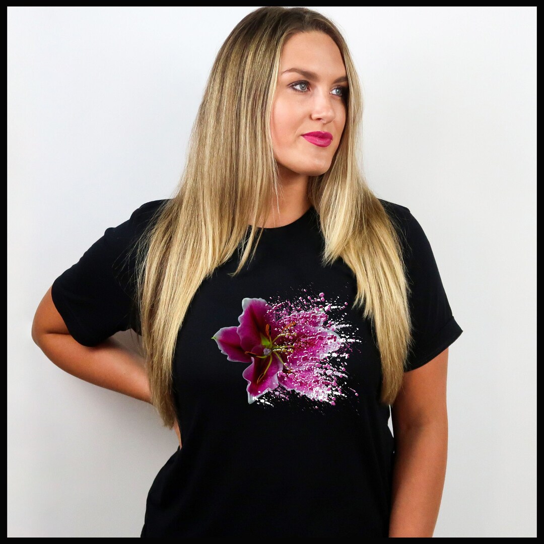 Women's Floral Apparel, Lily Shirt, Stargazer Tee, Floral Shirt, Flower ...