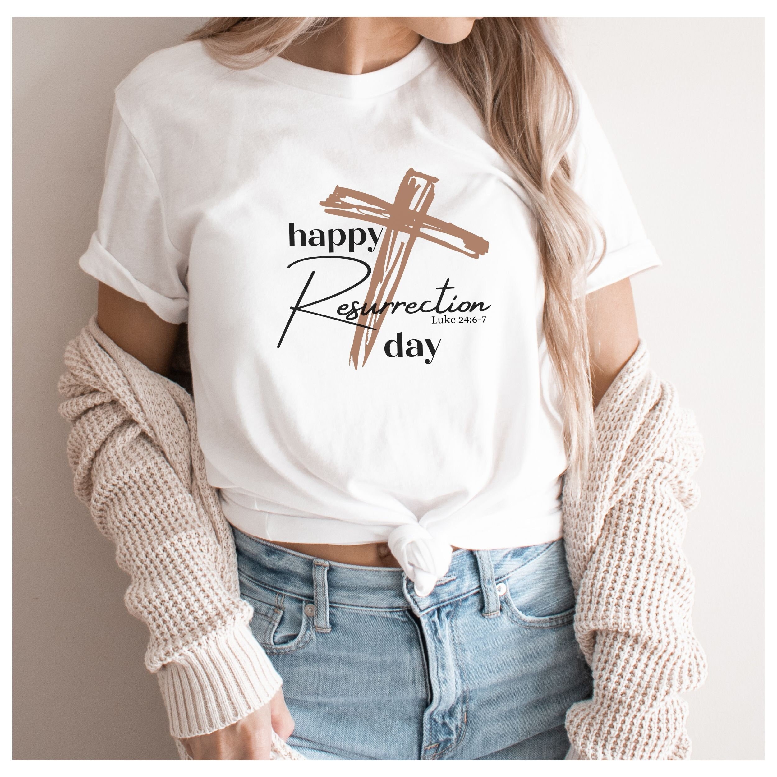 Happy Resurrection Day Shirt, Easter Tshirt, Christian T-shirt ...