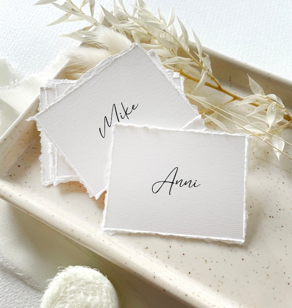 Easy Name Cards Table Set/ 4 Simple Place Card Holders For Your