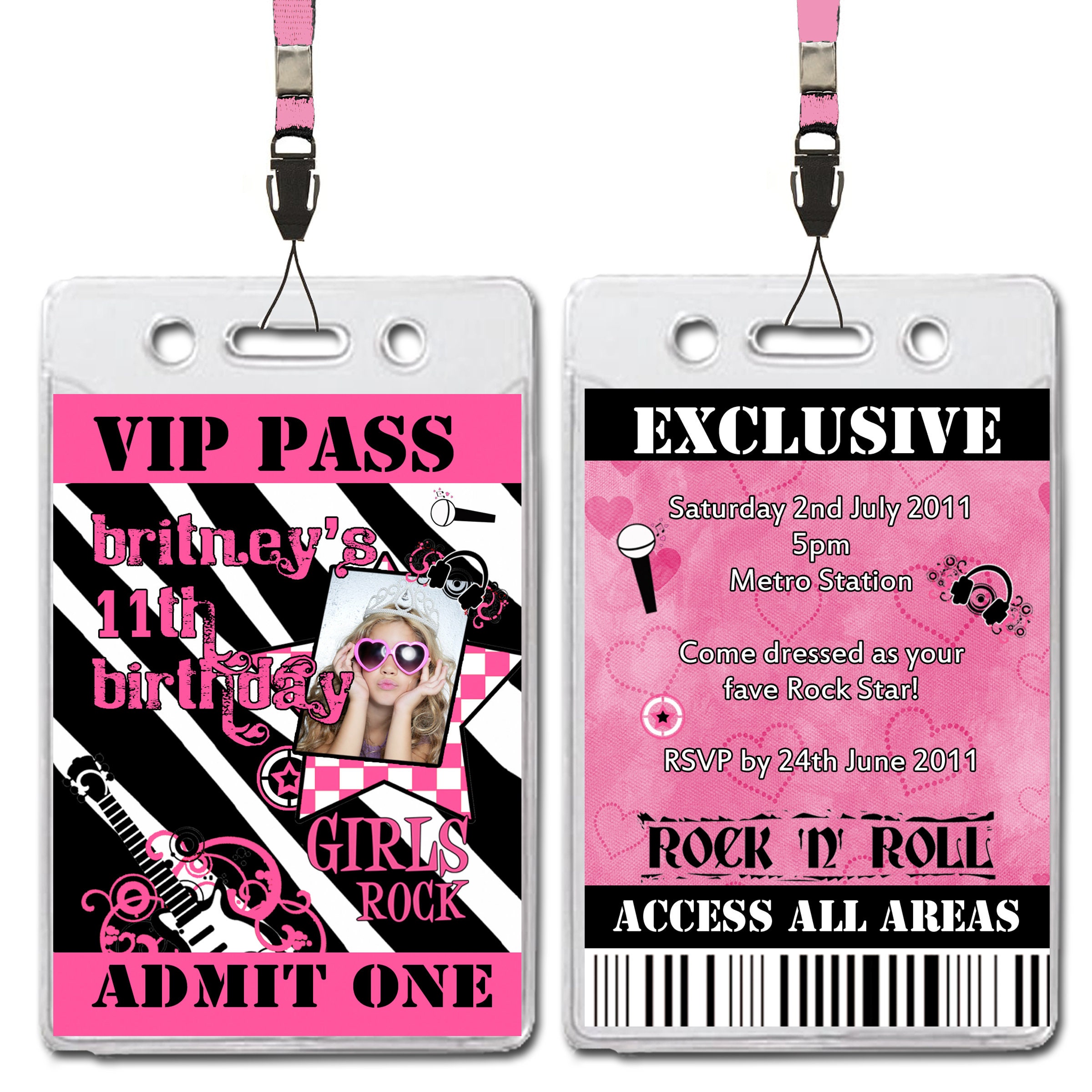 Invitation Rock Star Lanyards
