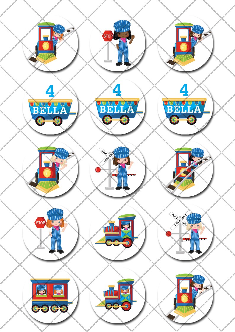 Train Conductor Pre-cut Edible Icing Image Cupcake or Cookie - Etsy