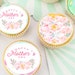 Mothers Day Floral Mom Mum Pre-cut Edible Icing Cupcake or Cookie ...