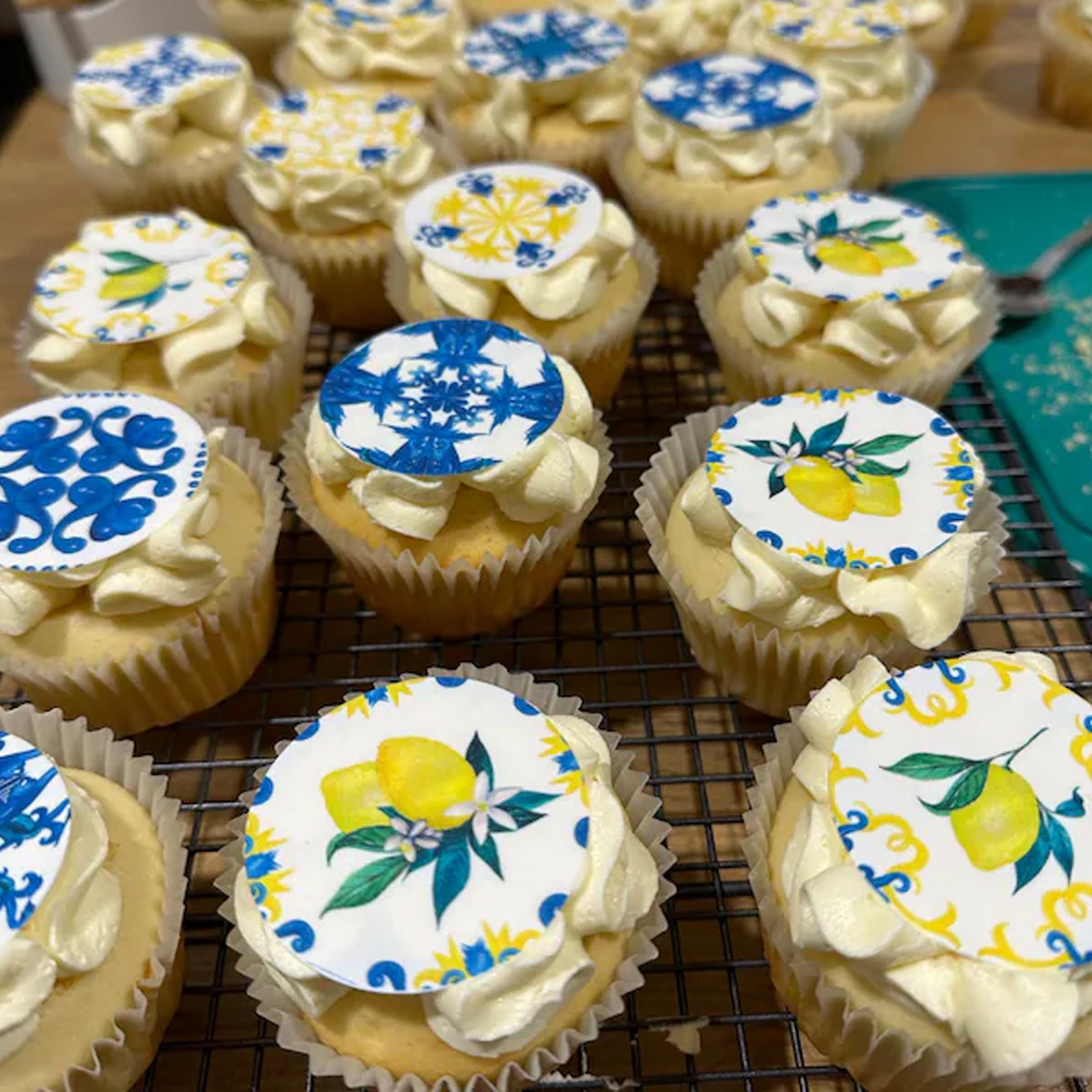 Amalfi Tiles Pre-cut Edible Cupcake or Cookie Toppers - Etsy
