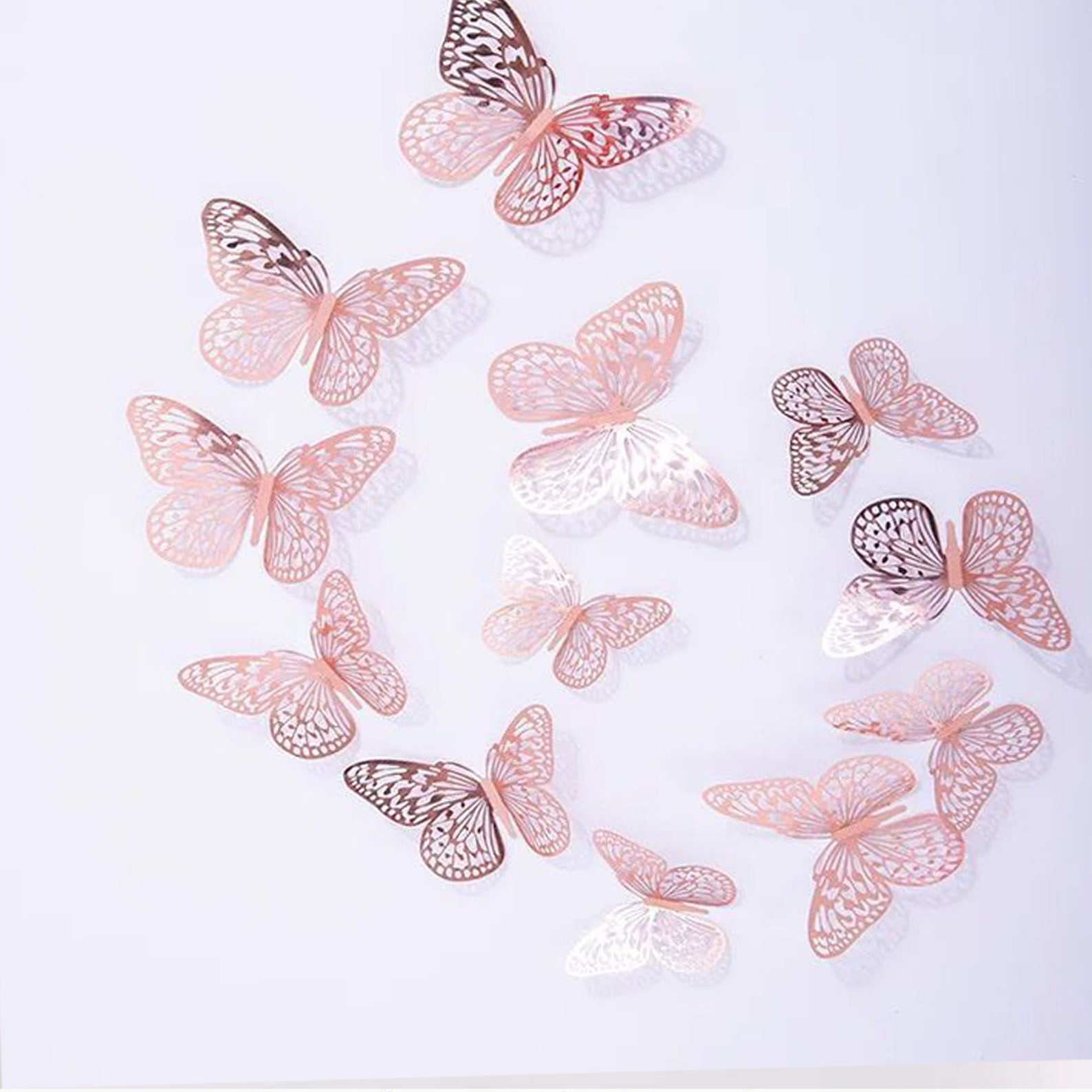 Rose Gold Metallic Paper Butterflies - Etsy