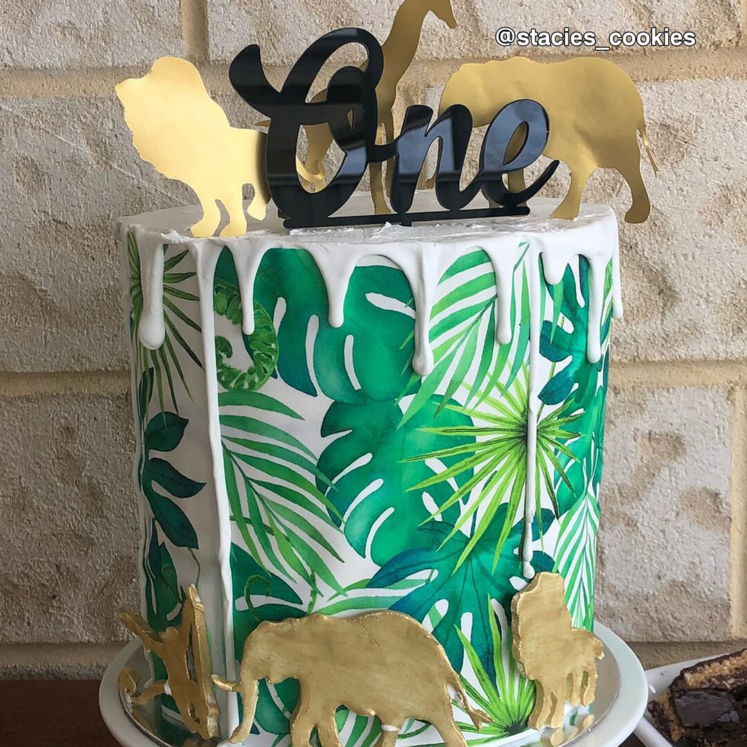 Fern Leaf Greenery Edible Icing Cake Wrap Topper - Etsy