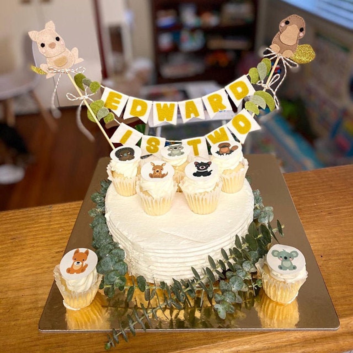 Jungle Safari Animals Pre-cut Mini Edible Icing Cupcake or Cookie ...