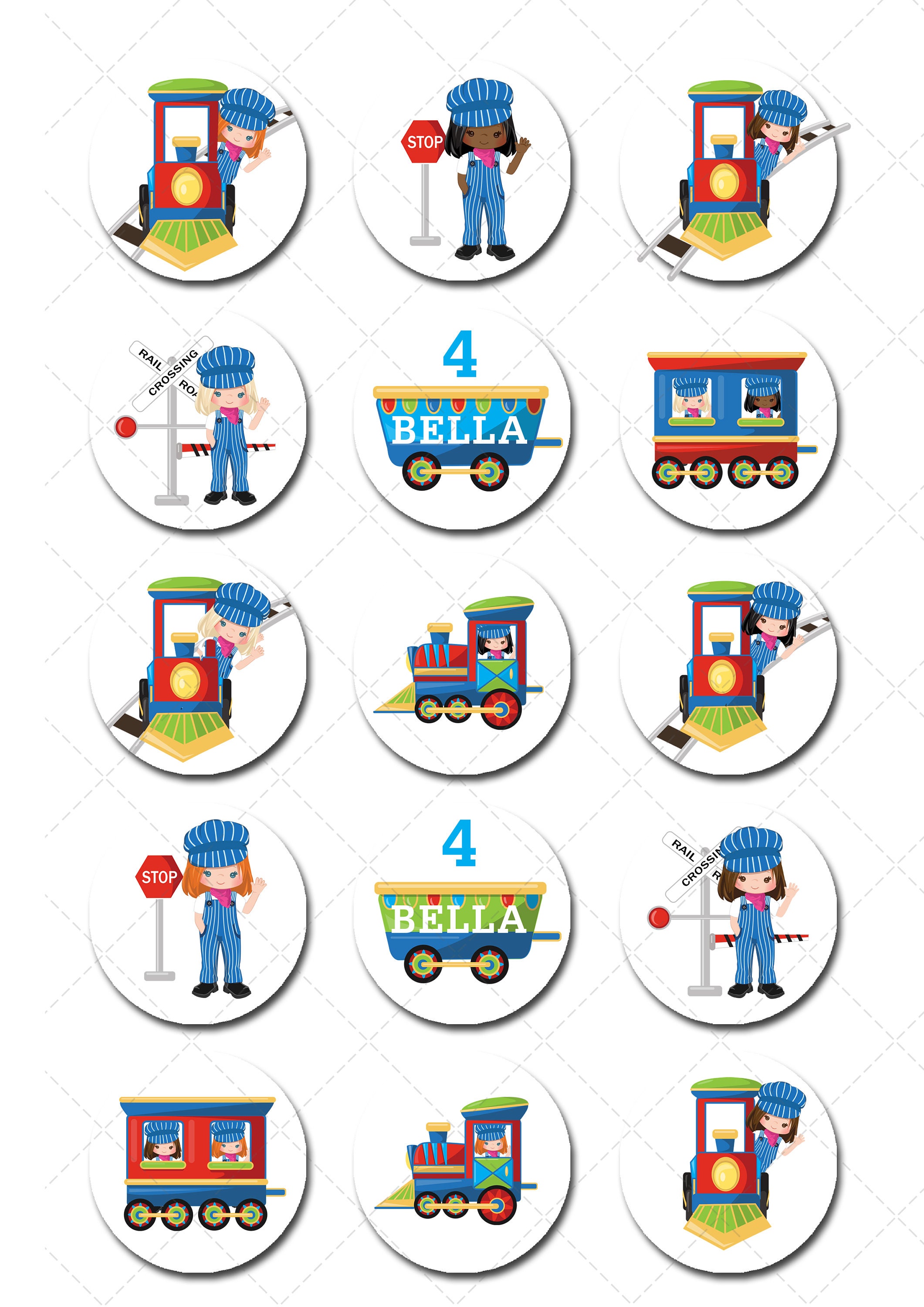 Train Conductor Pre-cut Edible Icing Image Cupcake or Cookie | Etsy