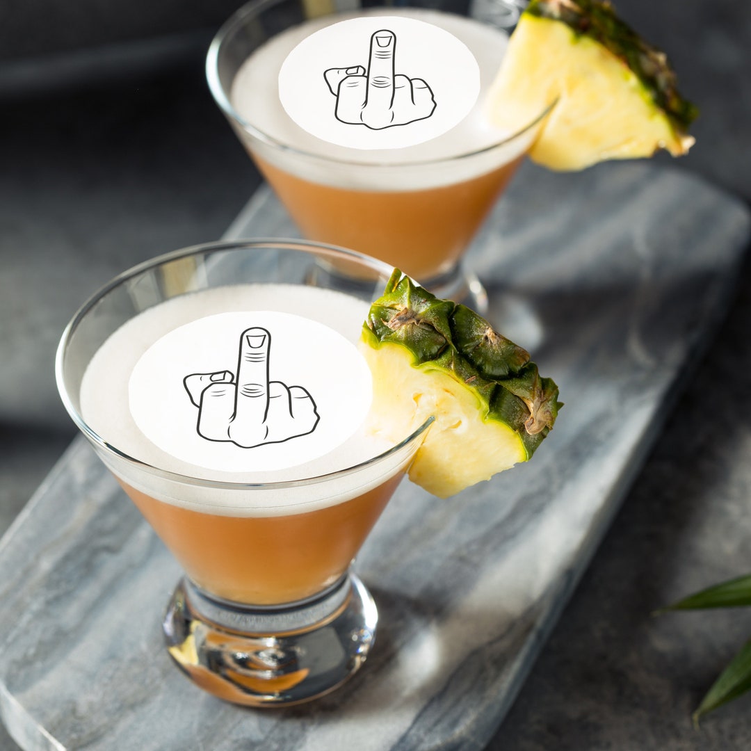 Middle Finger Rude Cheeky Edible Cocktail Drink Toppers - Etsy