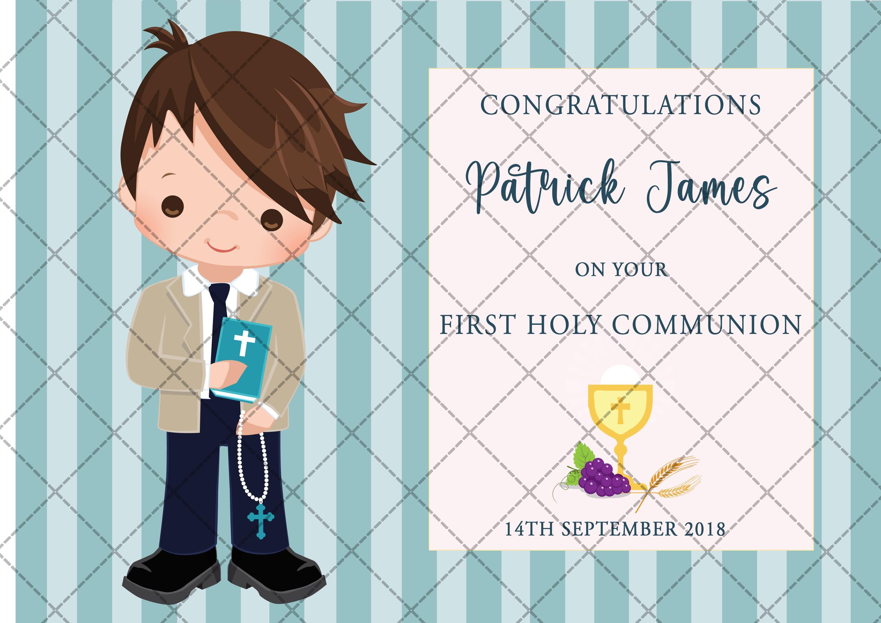 Communion Confirmation Religious Personalised Edible Icing Fondant Cake ...