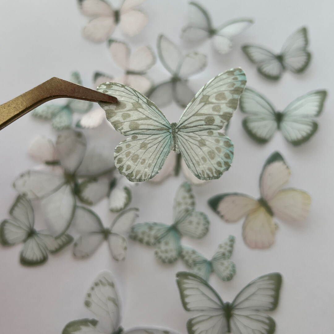 Purple, Green & Pink Pre-cut Edible Wafer Butterflies - Etsy